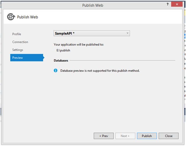 Publish And Host ASP.NET Web API